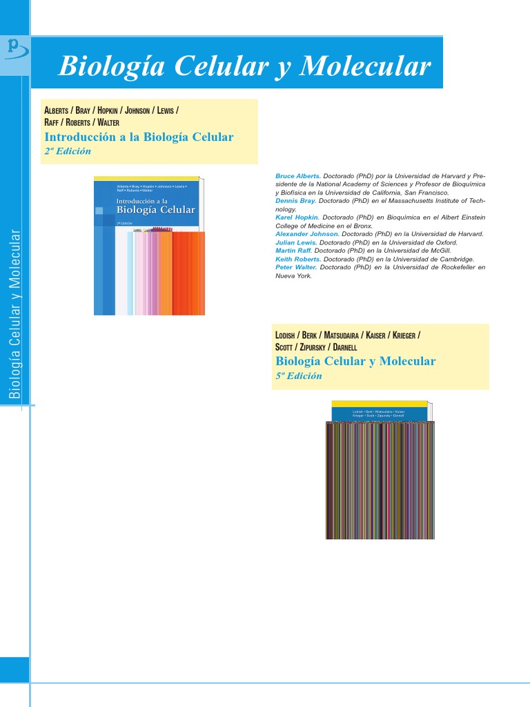 Biologia Celular Y Molecular Lodish 7ma Edicion Pdf Español - Compartir ...
