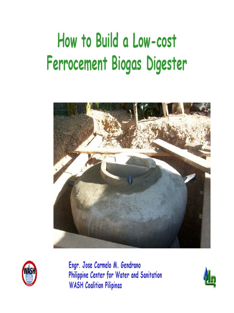 Ferrocement Biogas Digester | PDF | Anaerobic Digestion | Biogas