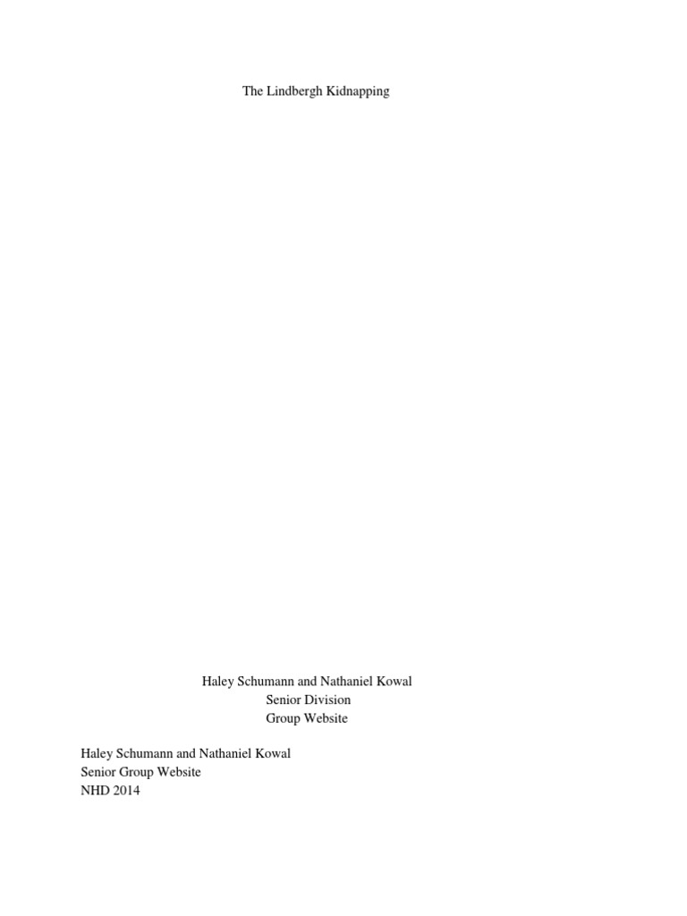 The Lindbergh Kidnapping | PDF | Kidnapping | Charles Lindbergh