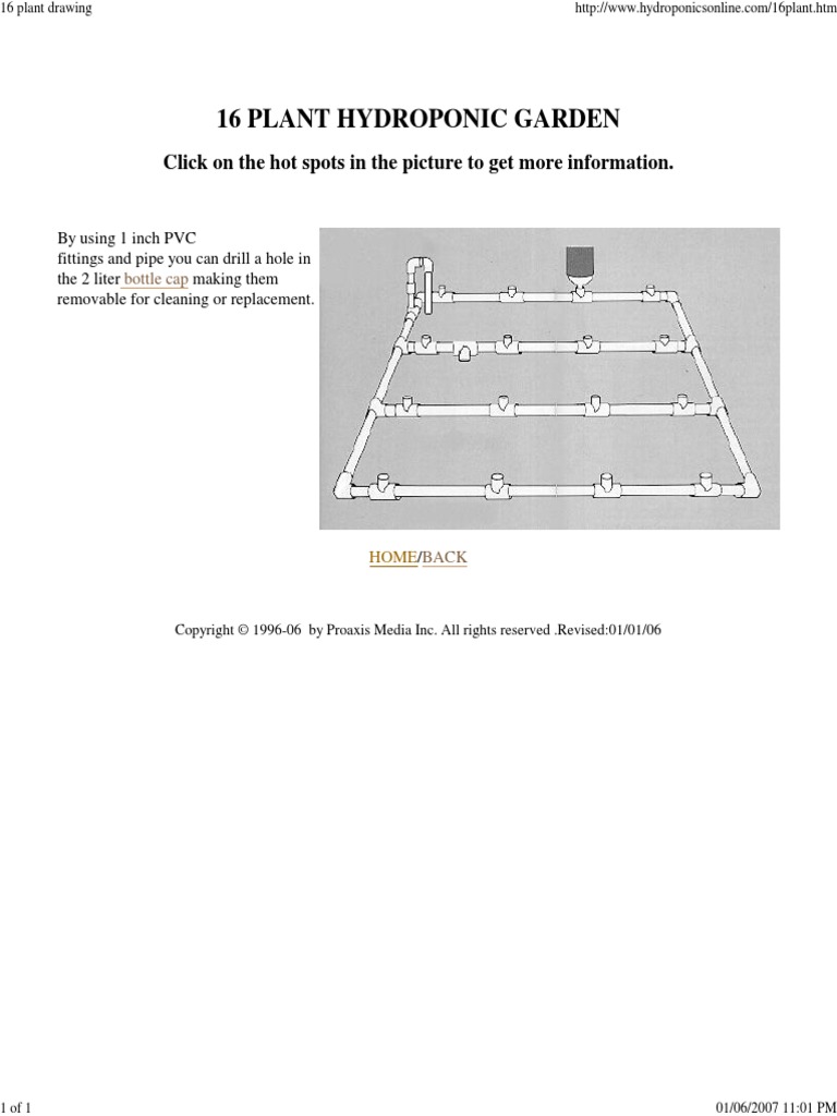 16 Plant Hydroponic Garden Plans | PDF | Technology & Engineering
