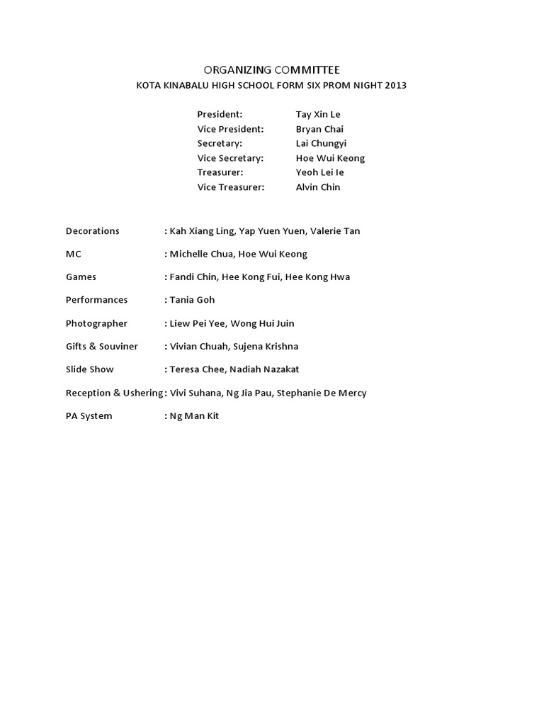 Organizing Committee | PDF