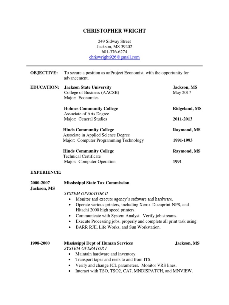 Christopher Wright Resume | PDF