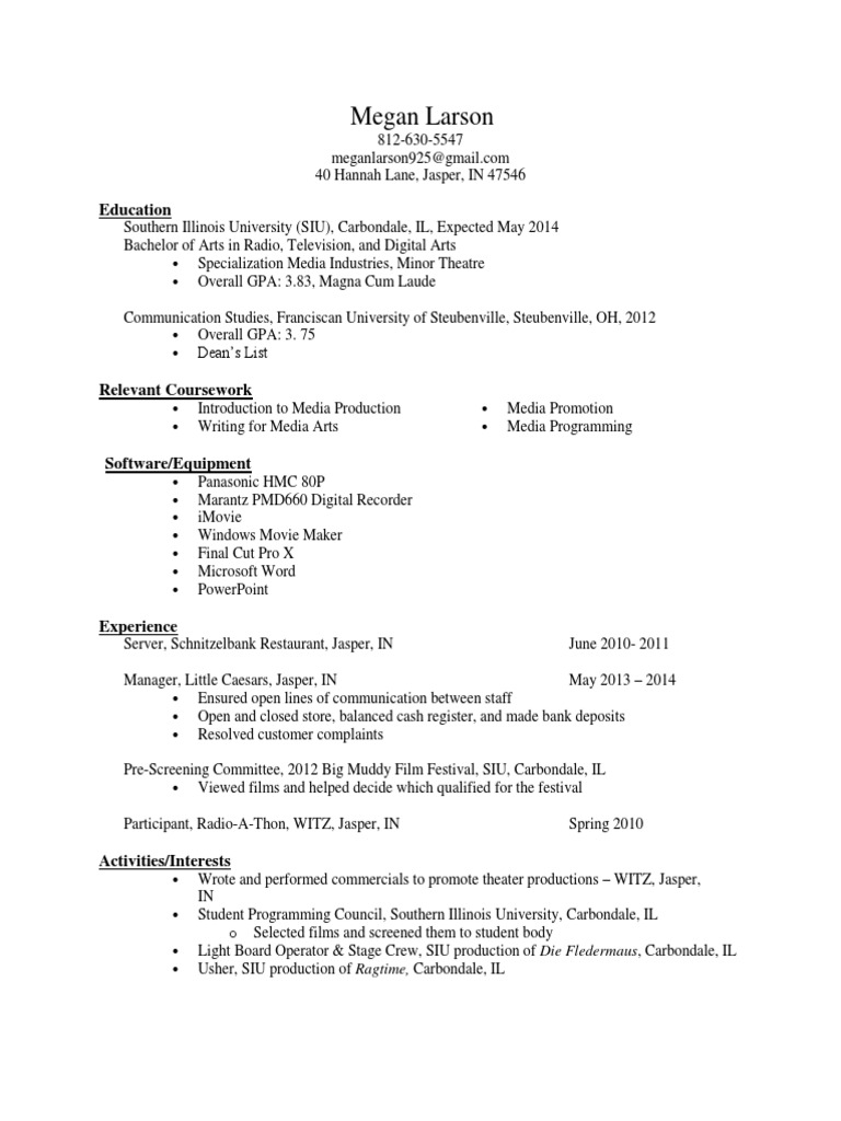 M Larson Resume | PDF