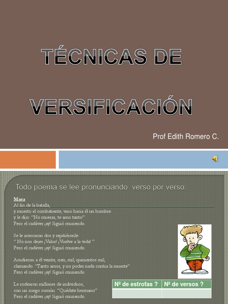 La Versificación | PDF | Sonetos | Metro (poesía)