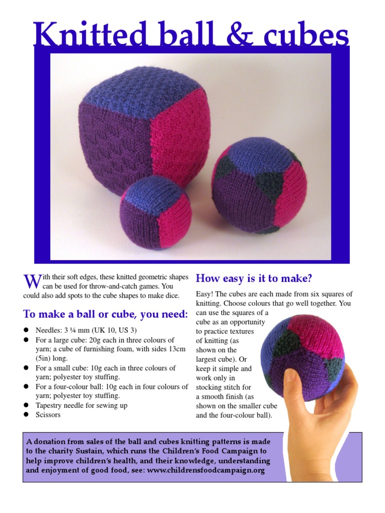 Knitted Balls and Cubes | PDF | Knitting | Handicrafts