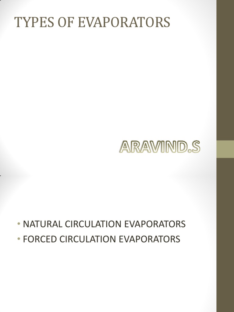 Types of Evaporator | PDF | Physical Chemistry | Building Engineering
