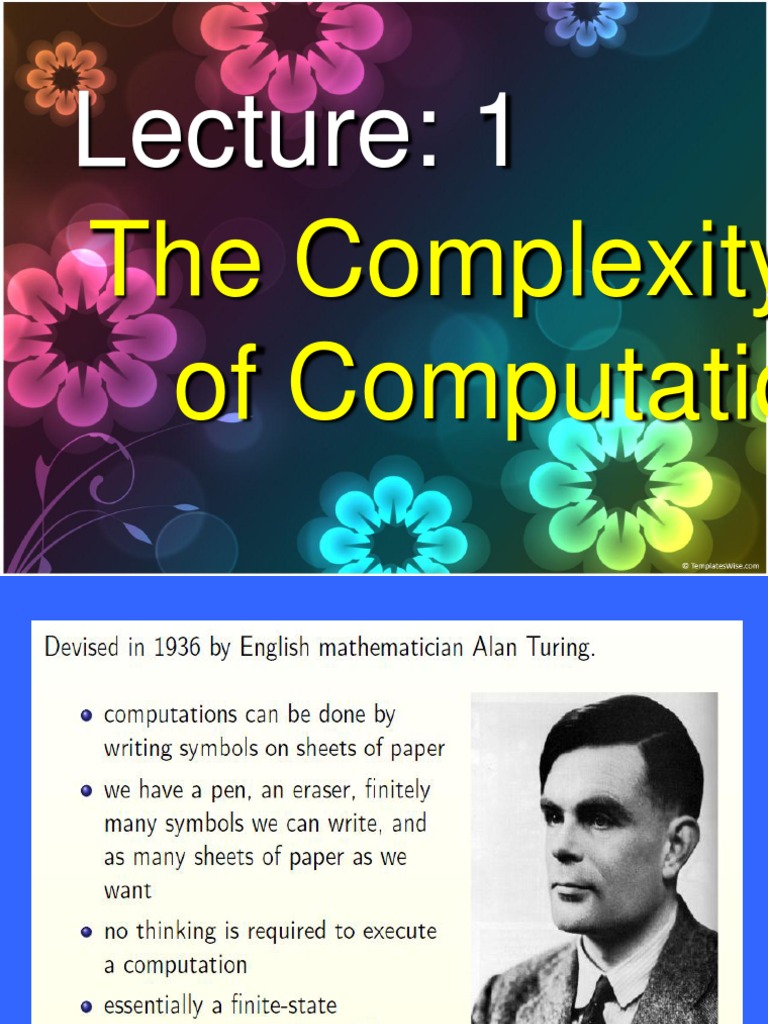 Lecture 1 | PDF | Sequence | Theory Of Computation