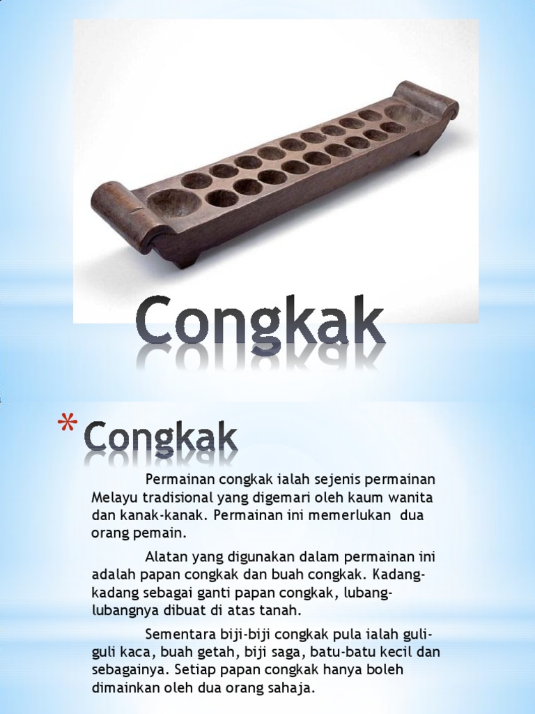 Permainan Tradisional Congkak | PDF