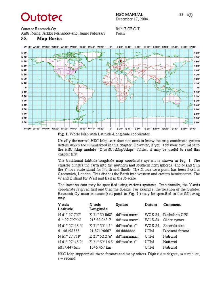 Map Basics: HSC Manual | PDF | Geodesy | Geomatics