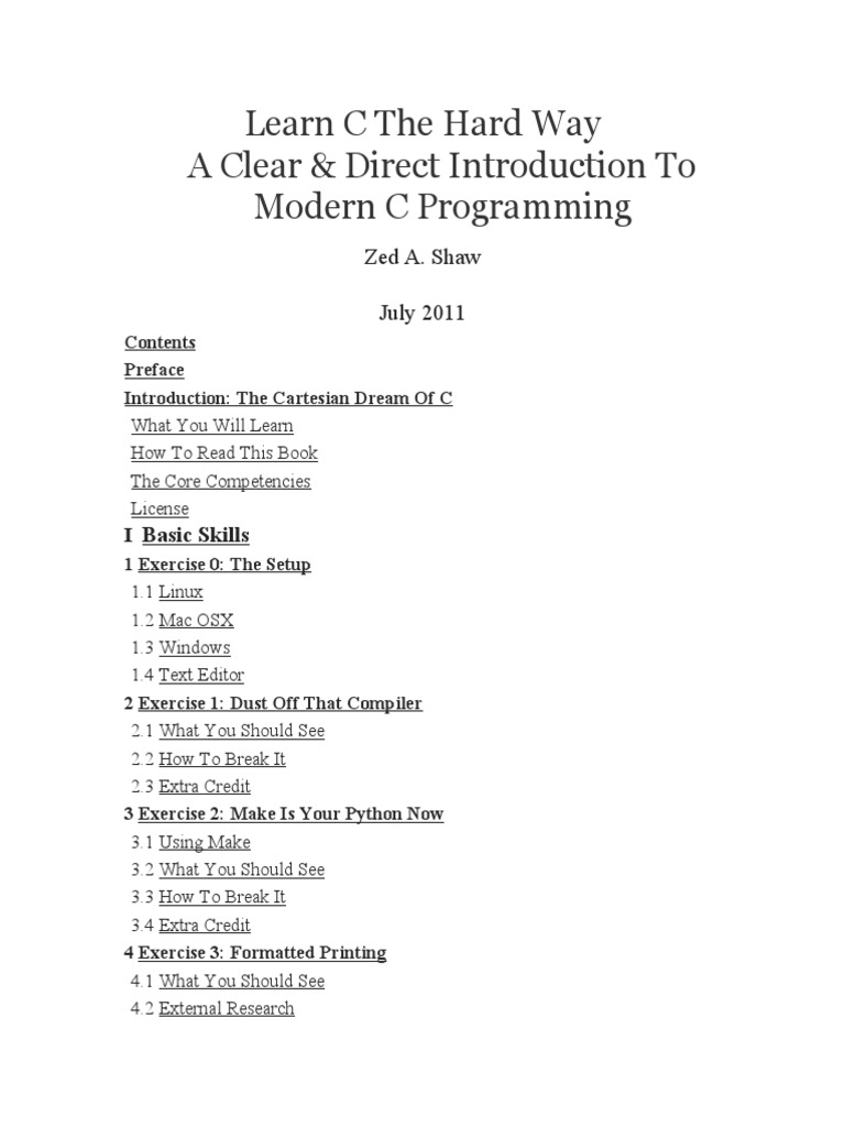 C Programing in Hard Way | PDF | Software Engineering | Computer ...