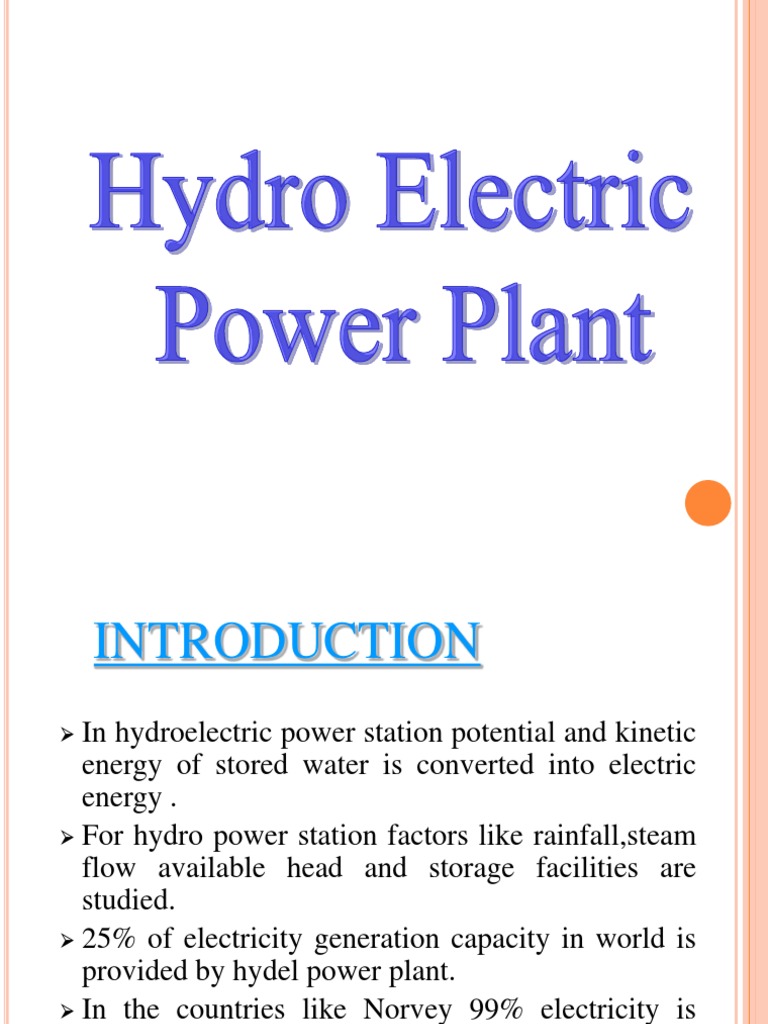 Hydro Electric Power Plant | PDF | Hydroelectricity | Dam