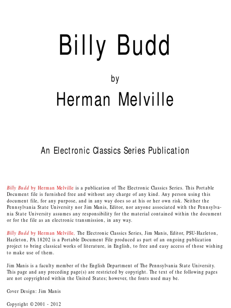 Billy Budd | PDF | Herman Melville | Battle Of Trafalgar