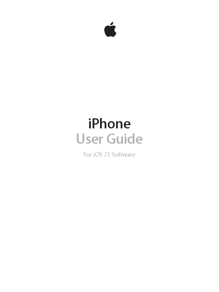 Iphone User Guide iOS 7.1 | PDF | I Cloud | I Phone