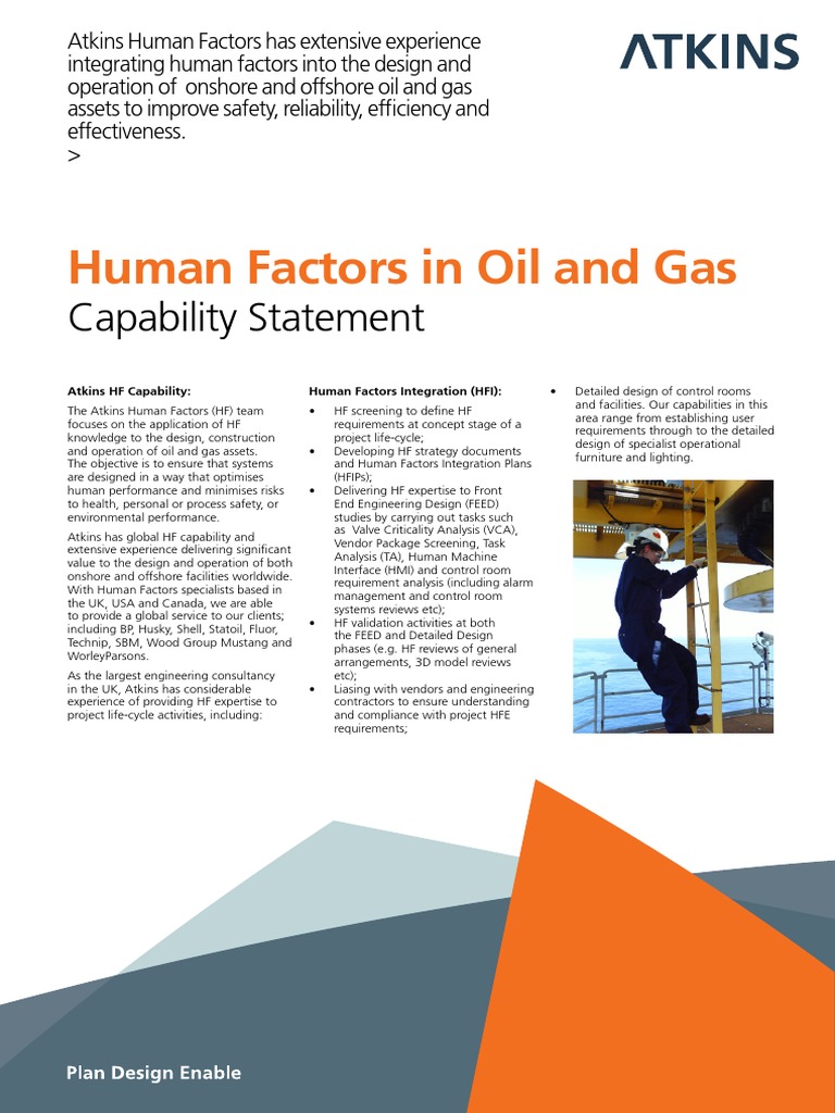 Human Factors in Oil & Gas Engineering | PDF | Human Factors And ...