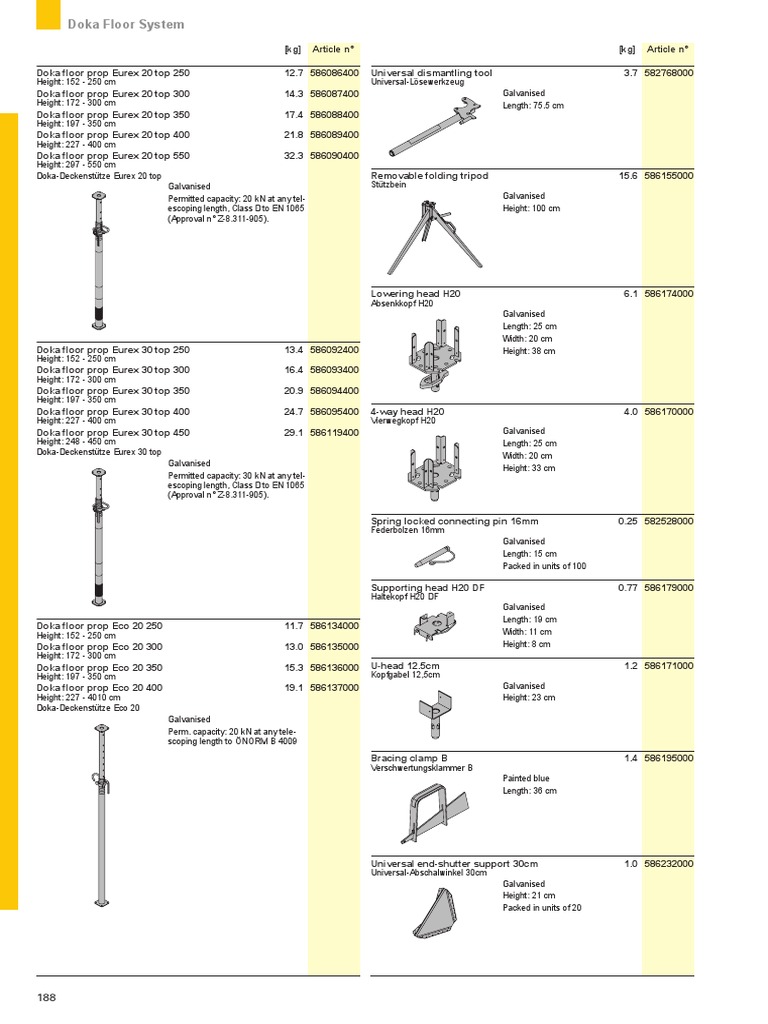 Doka Floor System | PDF | Scaffolding | Mechanical Engineering