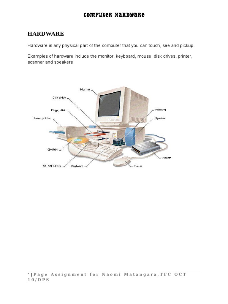 Computer Hardware | PDF | Disk Storage | Computer Data Storage