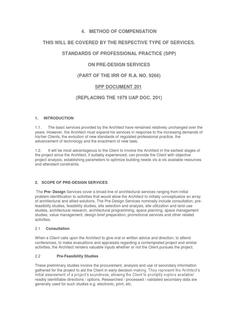 SPP Doc 201 | PDF | Per Diem | Architect