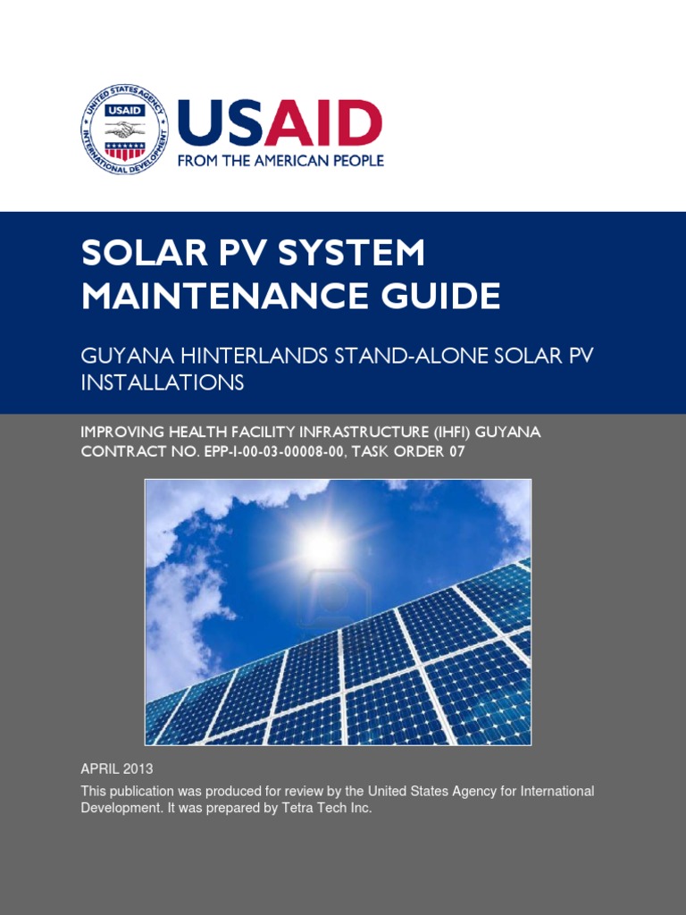 Solar PV System Maintenance Guide | PDF | Battery (Electricity ...