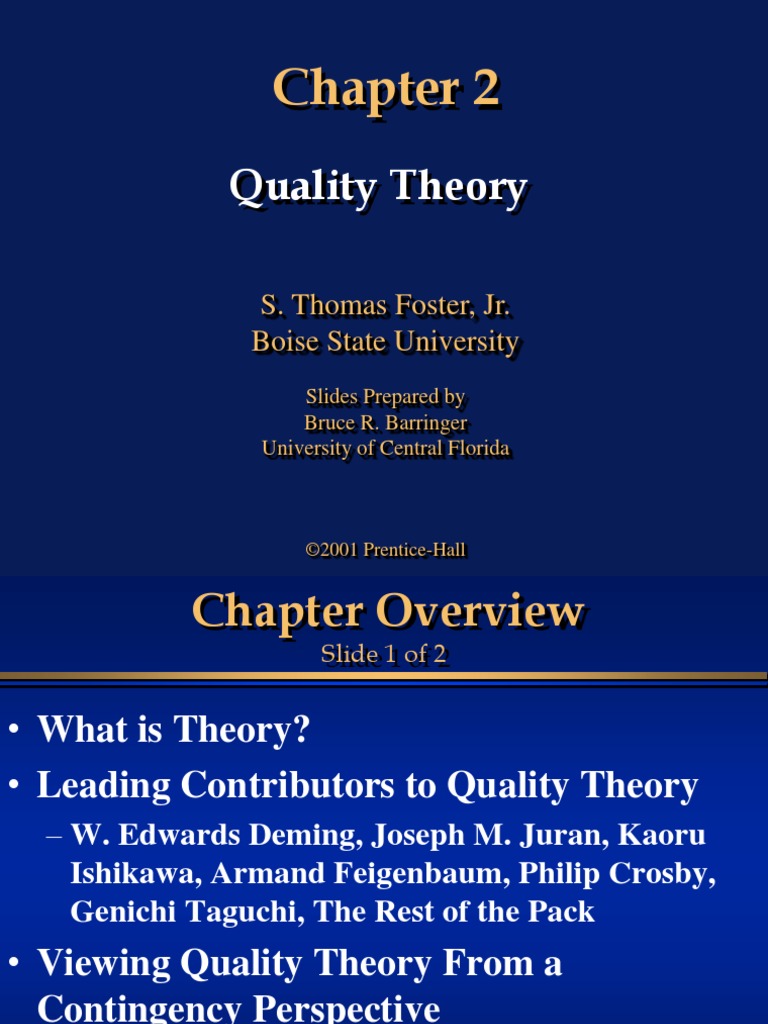 Quality Theory | Quality Management | Theory