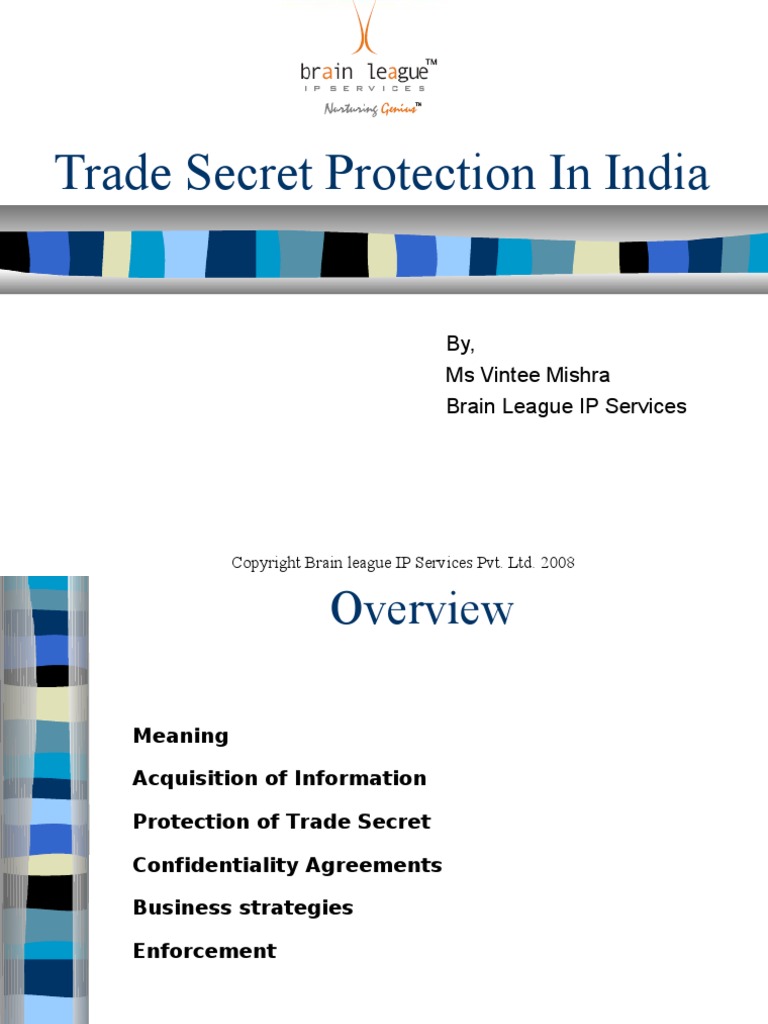Trade Secret Protection in India | PDF | Trade Secret | Intellectual ...