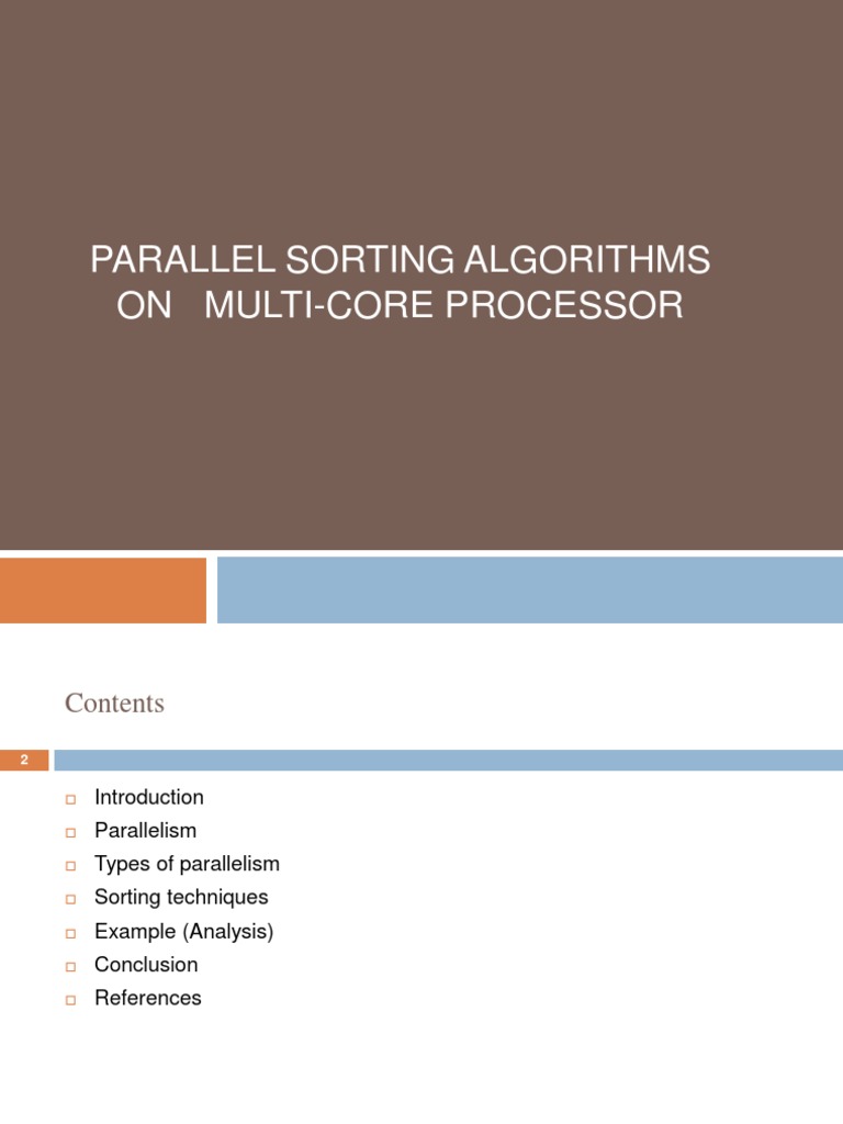 Parallel Sorting Algorithms | PDF | Parallel Computing | Central ... Parallel Sorting Algorithms | PDF | Parallel Computing | Central ...