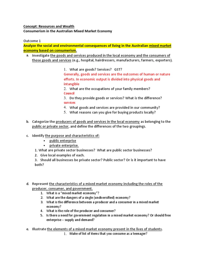 Consumerism Worksheet | PDF | Consumerism | Goods