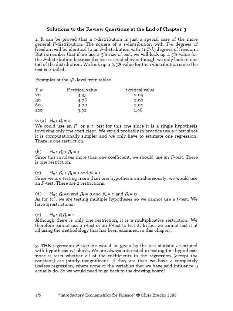 Chapter3 Solutions | PDF | Errors And Residuals | Regression Analysis