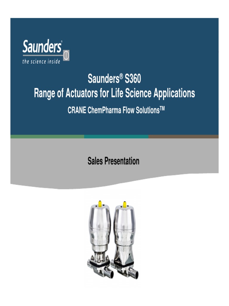 Saunders S360 Presentation - A4 | PDF | Valve | Actuator