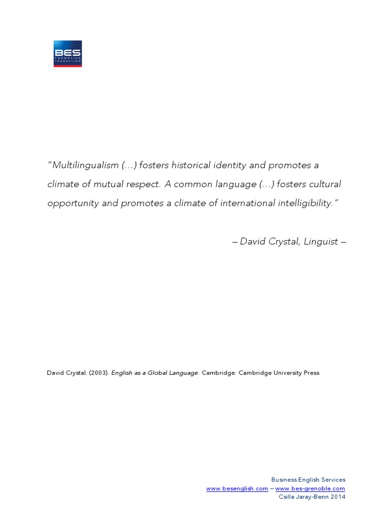 David Crystal on Global English | PDF