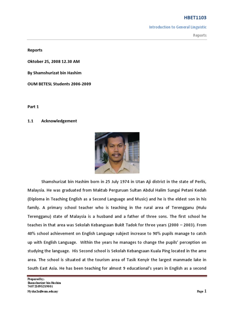 HBET1103 Ejat Punya Assignment | PDF | Tamil Language | Human Communication