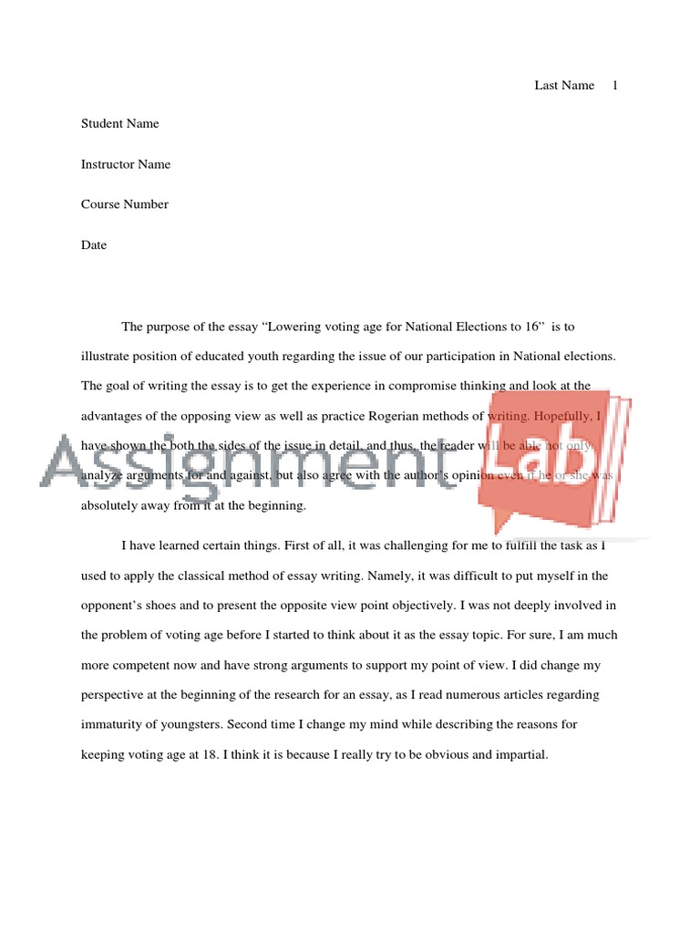 "Lowering Voting Age For National Elections To 16 | PDF | Essays | Youth