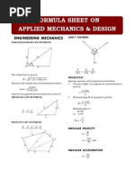 Statics Formula Sheet PDF | PDF