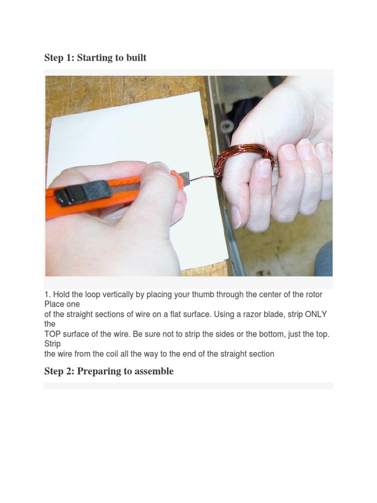 Build a Simple DC Motor Guide | PDF | Electric Motor | Wire