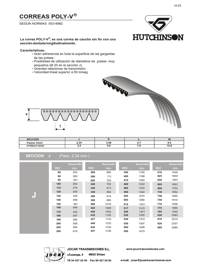08-Correas y Poleas Poly V | PDF | Ingeniería mecánica | Máquinas