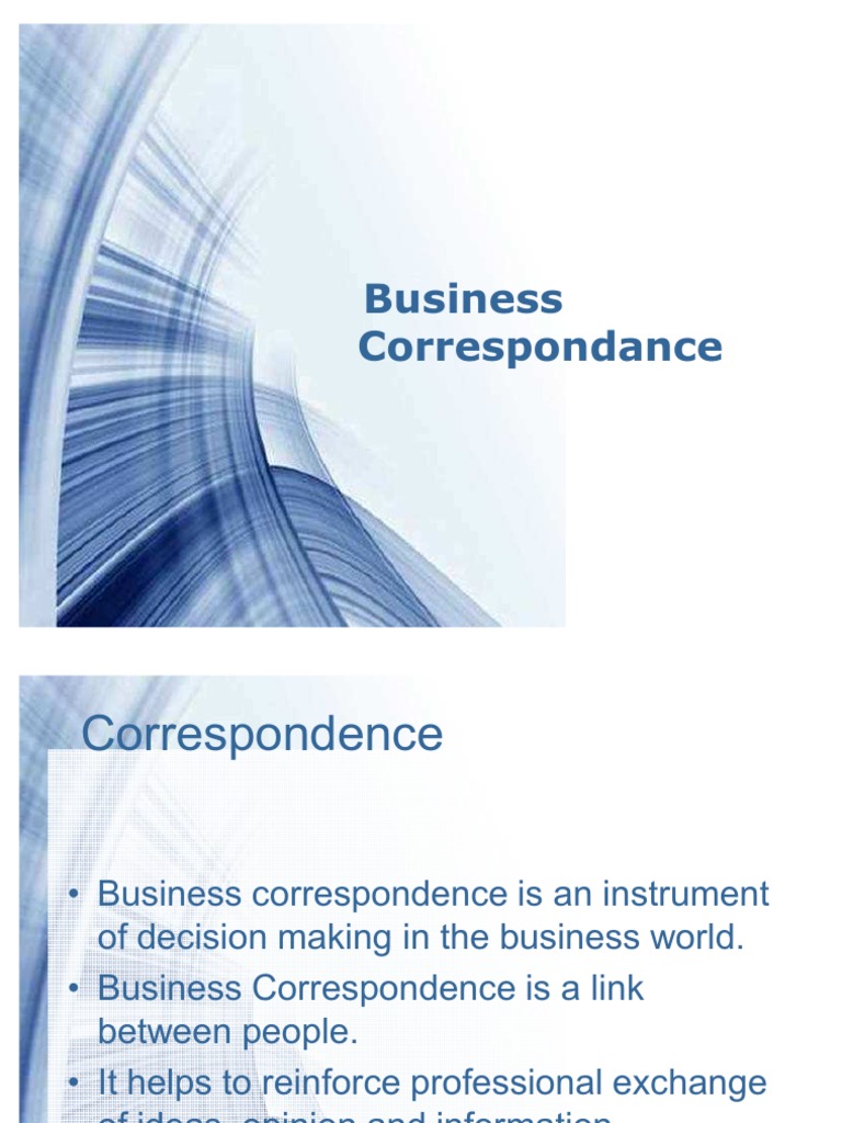 Business Correspondence | PDF | Business