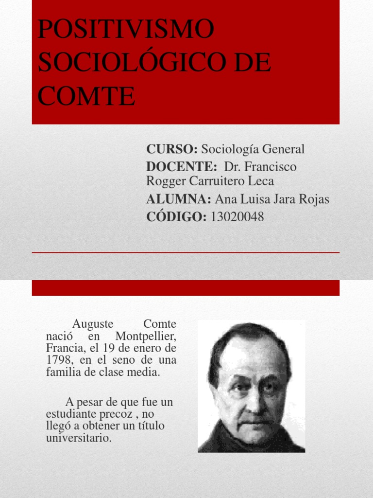 Augusto Comte Positivismo