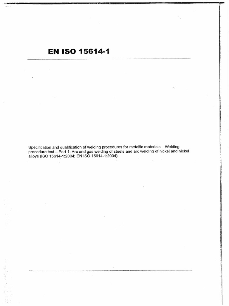 En Iso 15614 1 | PDF