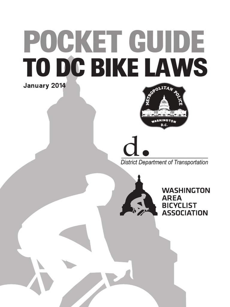 DC Bike Law Pocket Guide Jan2014 | PDF | Traffic | Cycling Infrastructure