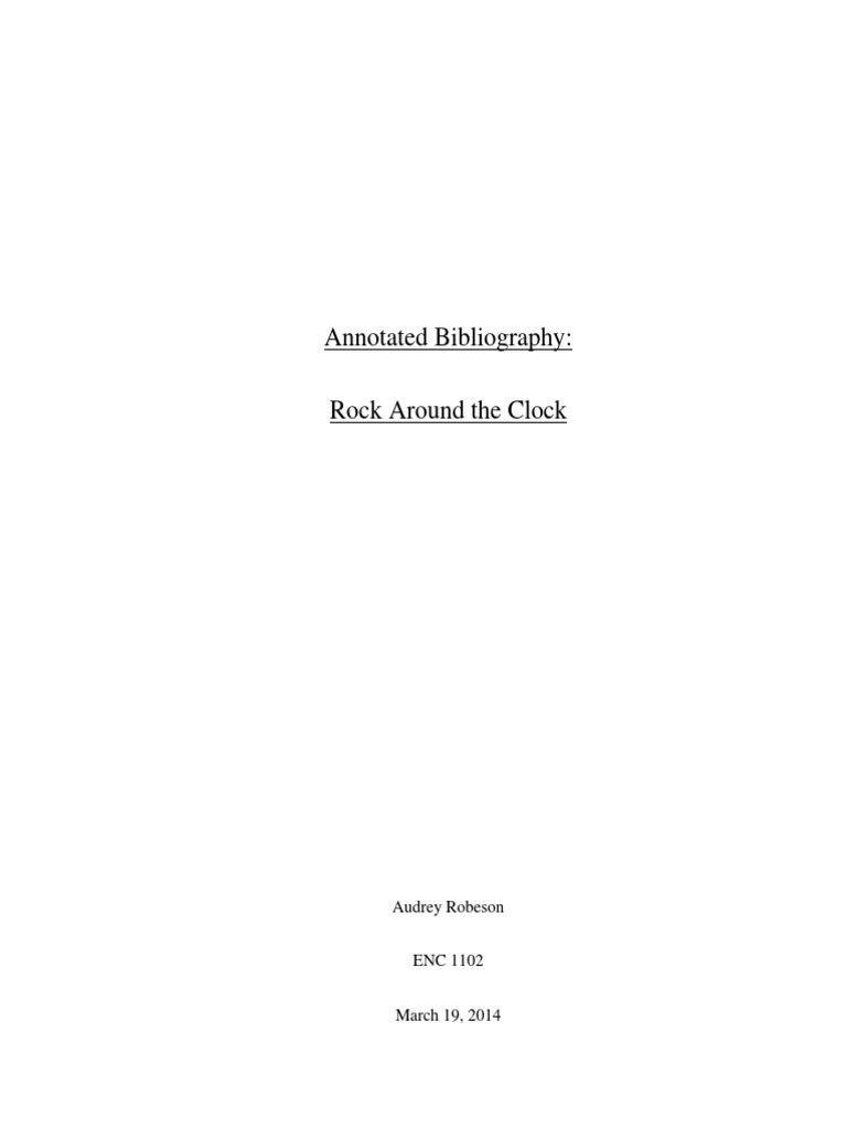 Annotated Bibliography Final Draft | PDF | Rock Music | Aesthetics