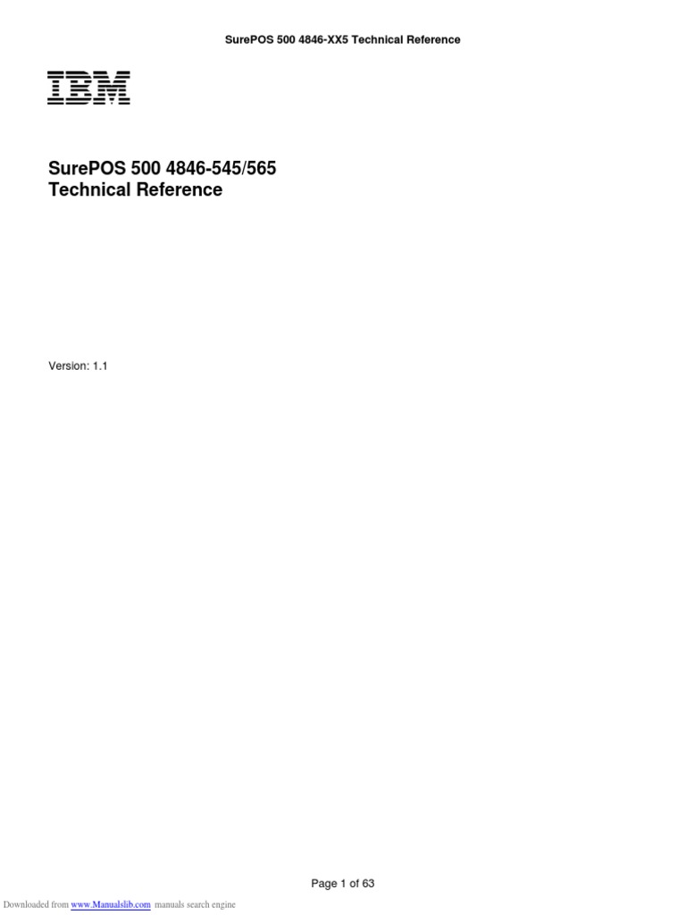 Surepos - 500 Technical Reference | PDF | Bios | Operating System