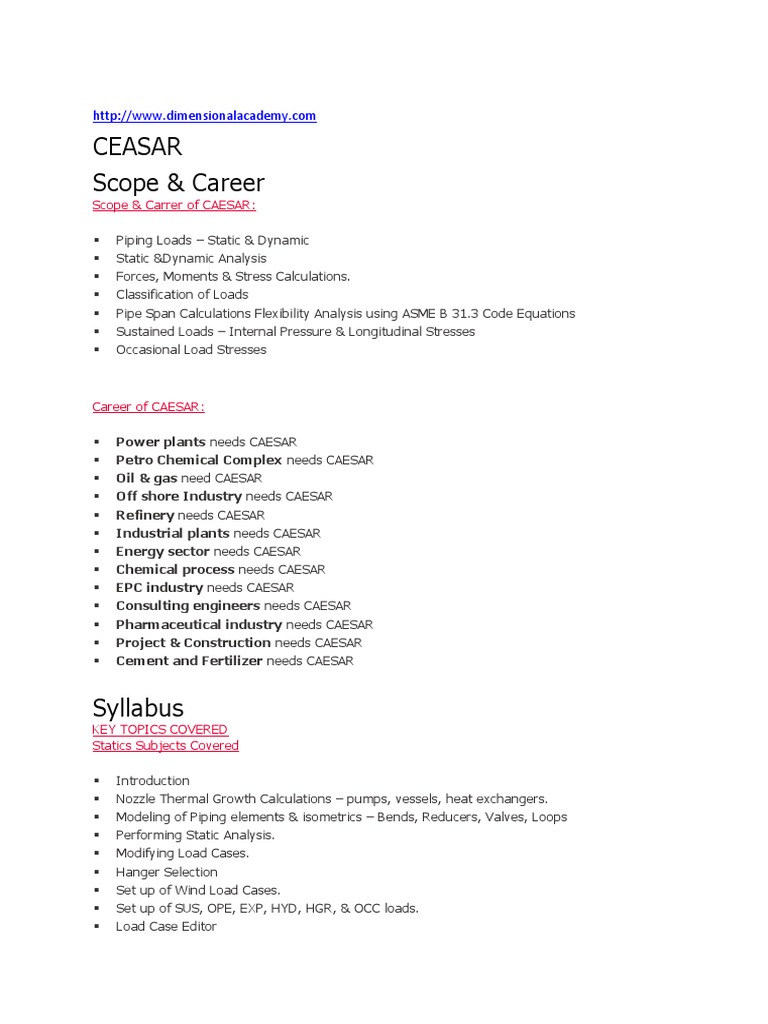 CEASAR and PDMS Software | Download Free PDF | Stress–Strain Analysis ...