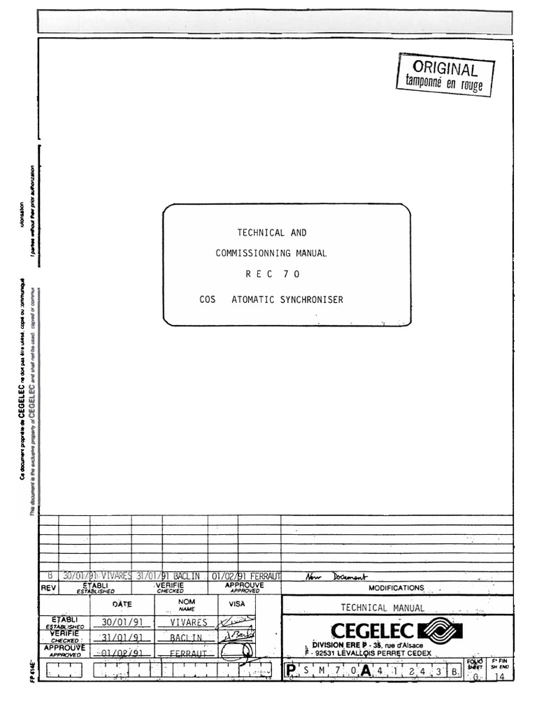 CSR 70 Tech. & Start Up Manual | Download Free PDF | Rectifier ...