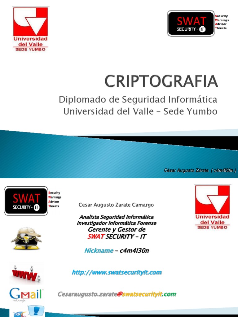 Criptografia Modulo 1 | PDF | Cifrado | Criptoanálisis