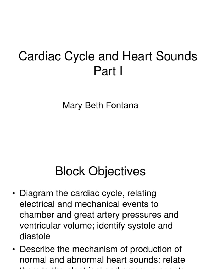 Understanding Heart Sounds and Cycle | PDF | Heart Valve | Heart