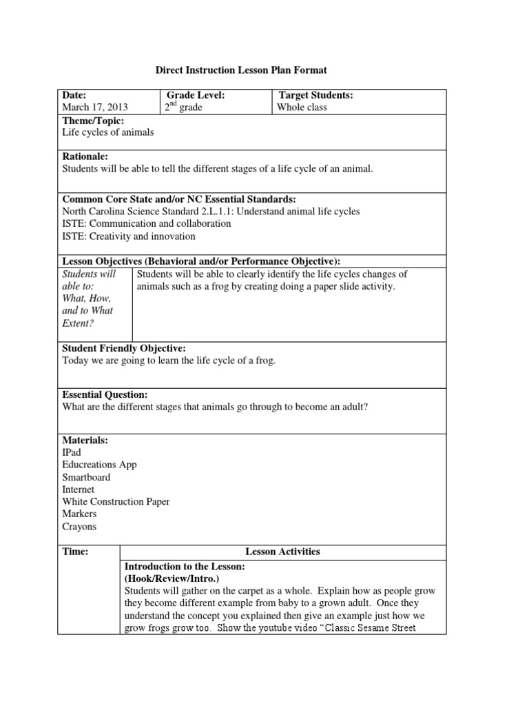 Second Grade Science Lesson | PDF | Lesson Plan | Learning Styles