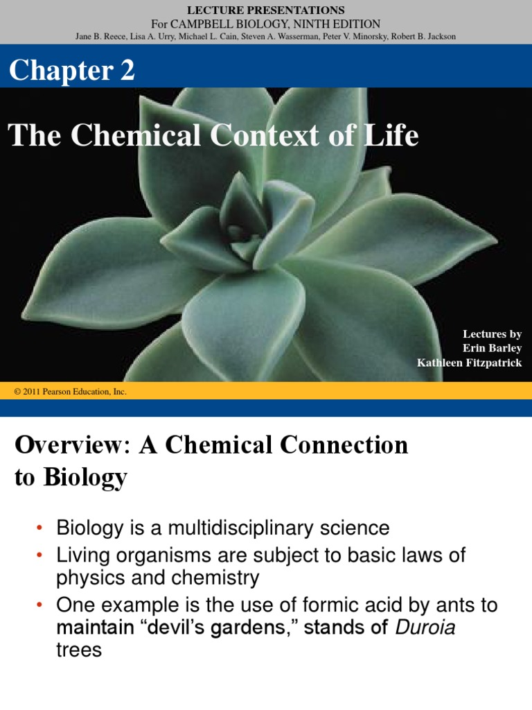The Chemical Context of Life: For Campbell Biology, Ninth Edition | PDF ...