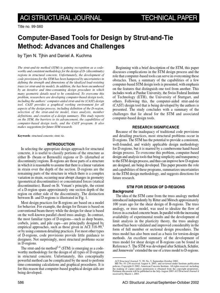 Concept of STM Paper ACI | PDF | Strength Of Materials | Truss