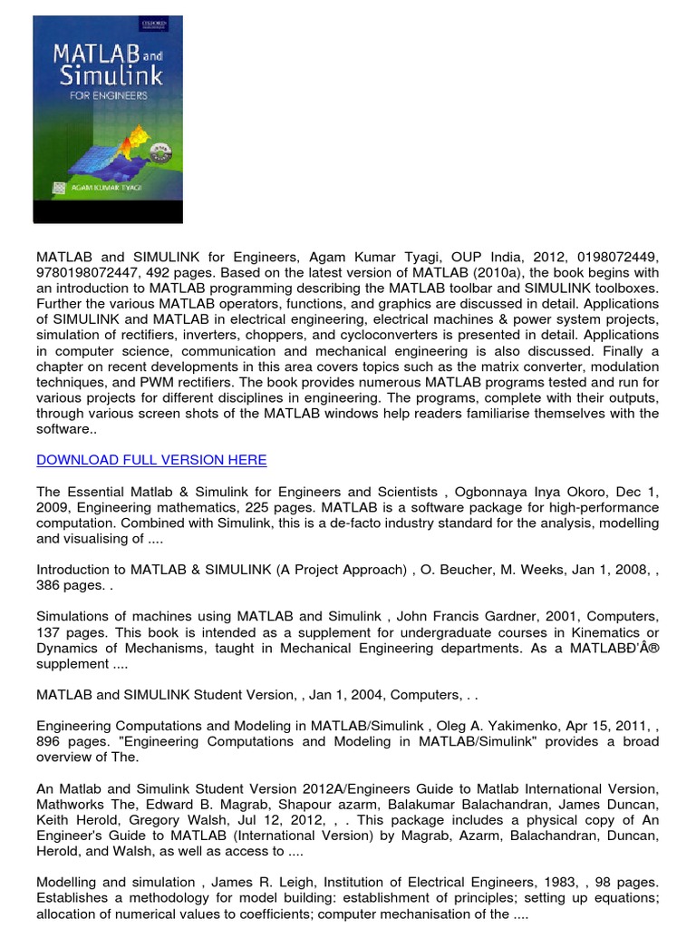 Full Version Here | PDF | Matlab | Engineering
