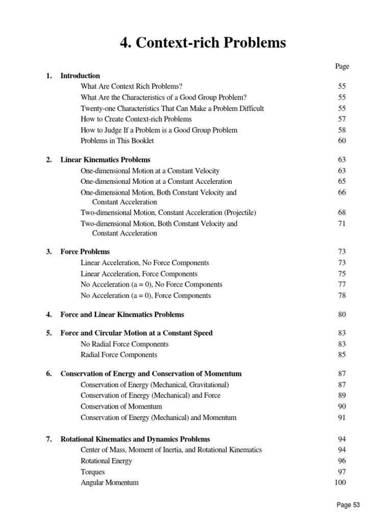 Context-Rich Problems | Download Free PDF | Force | Momentum