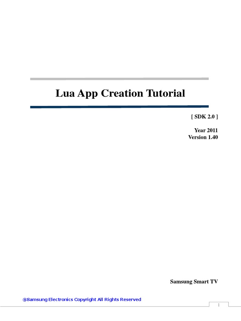 Lua App Creation Tutorial Pdf Computing Software